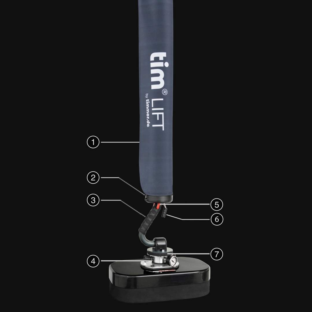 quickLift vacuum tube lifter with one-hand operation