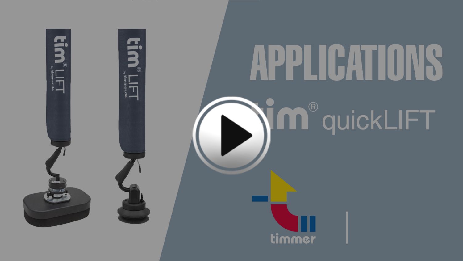 quickLift vacuum tube lifter with one-hand operation