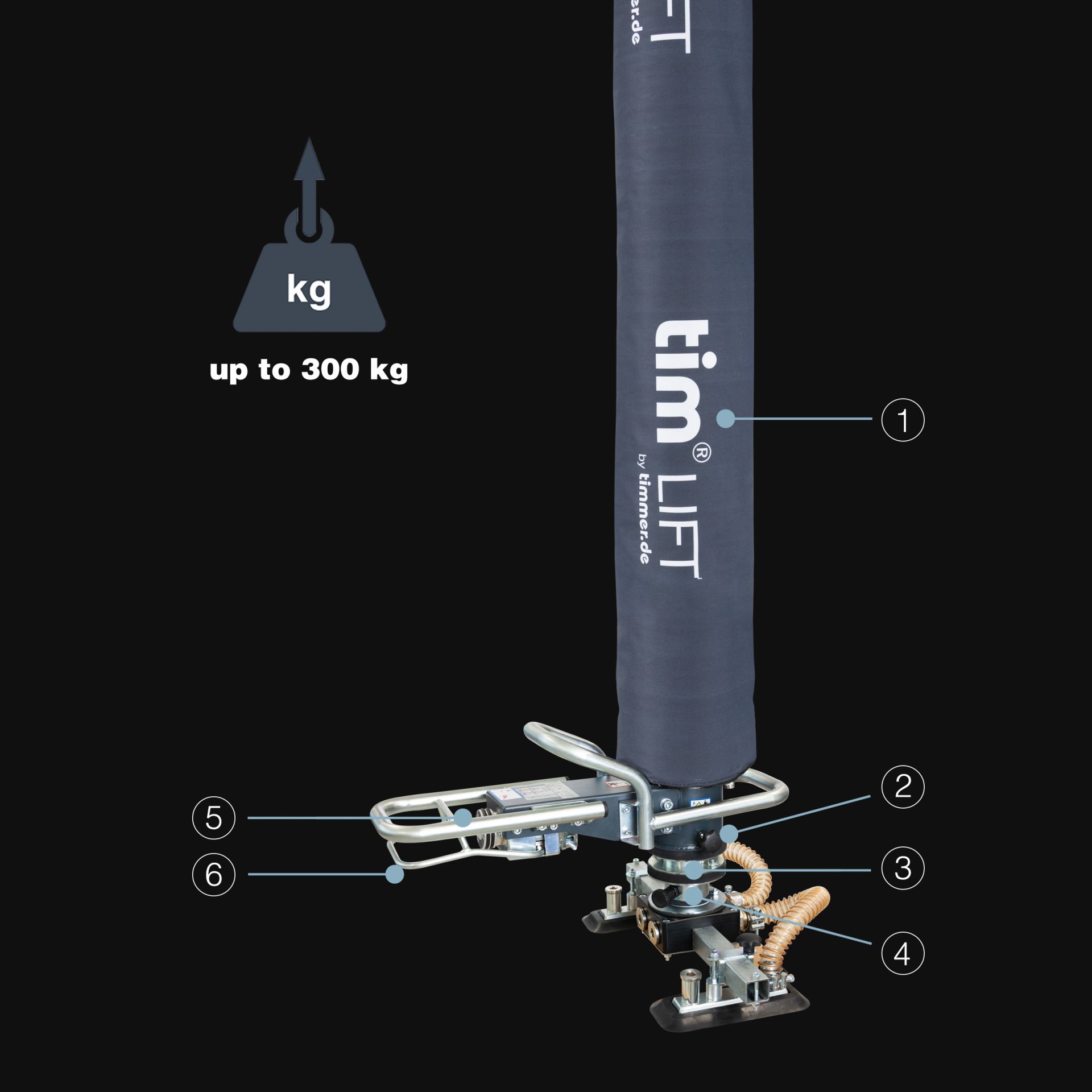 heavyLift vacuum tube lifter for transport and logistics