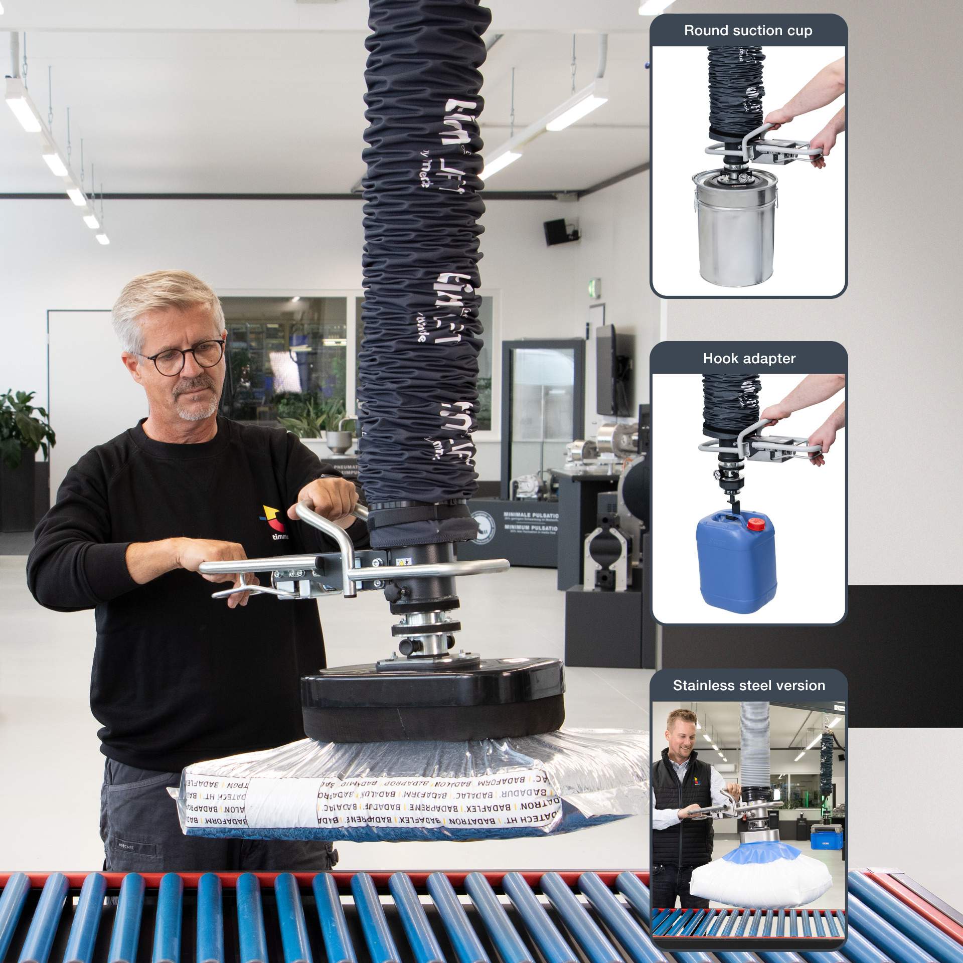 heavyLift vacuum tube lifter for transport and logistics