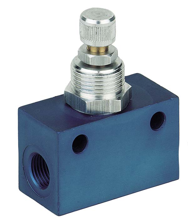 L-DRV-AL-blau - Throttle check valve - block
